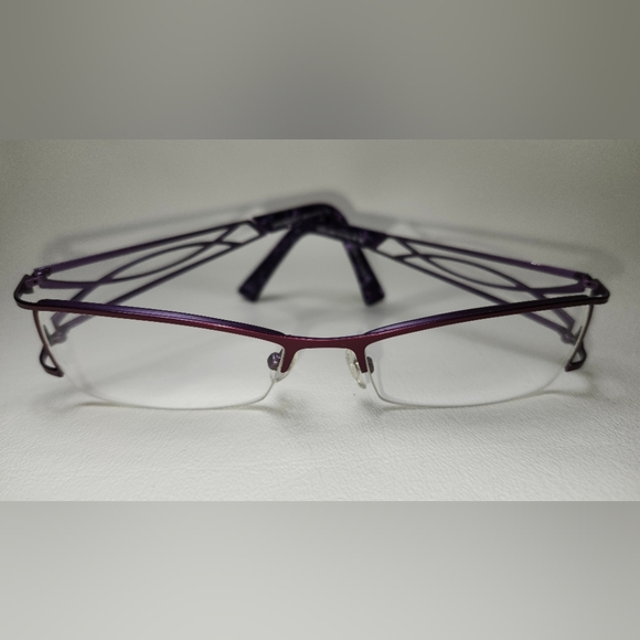 Accessories | Deep Purple Semirimless Rectangular Glasses | Poshmark